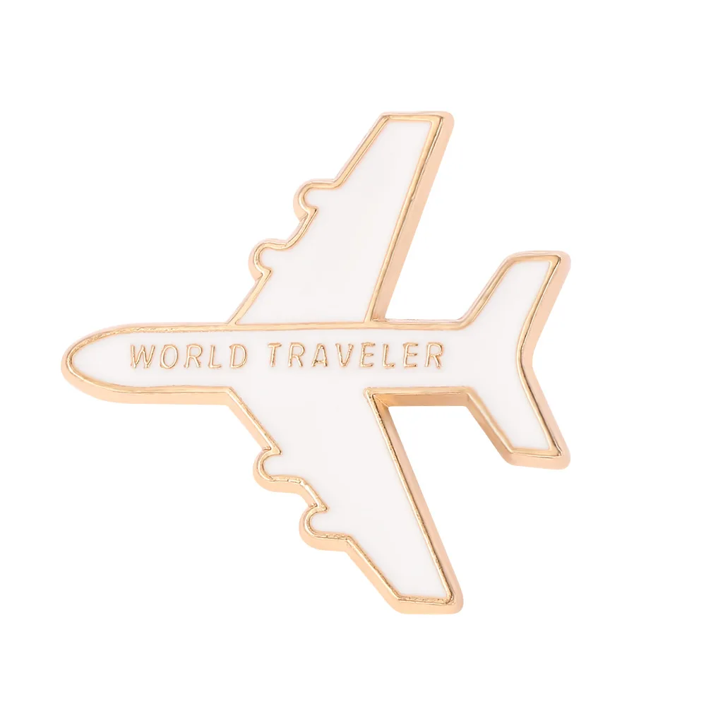 Cartoon Unique Airplane Enamel Pins Custom 3d Metal Airplane Lapel Pin ...