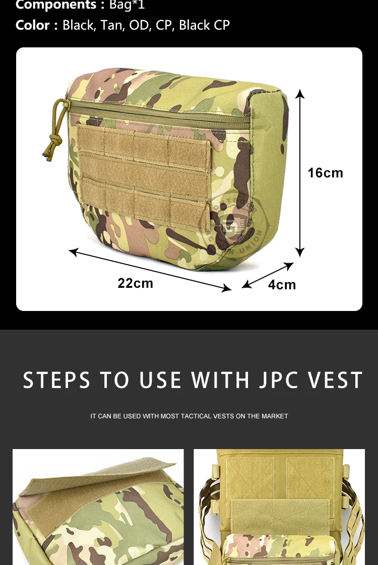 Action Union Flap SAC 2.0 Tactical Molle Dump Drop Pouch Plate Carrier ...