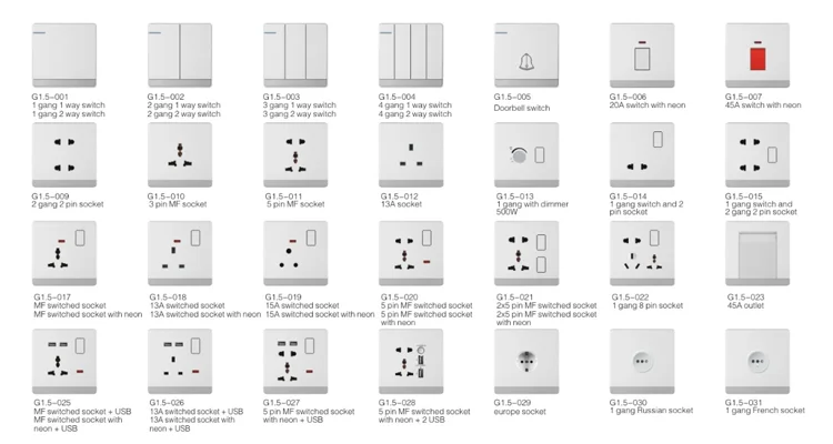 High Quality South Africa Wall Socket Outlets Electric Switch And ...