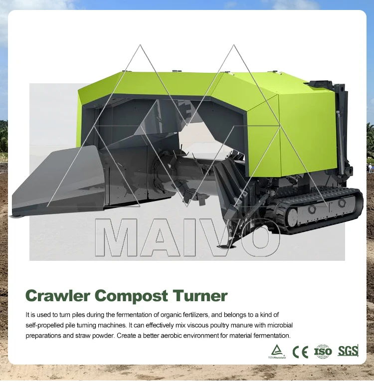 Coffee Waste Vermicompost Robot-Operated Compost Turner Rotary Drum ...