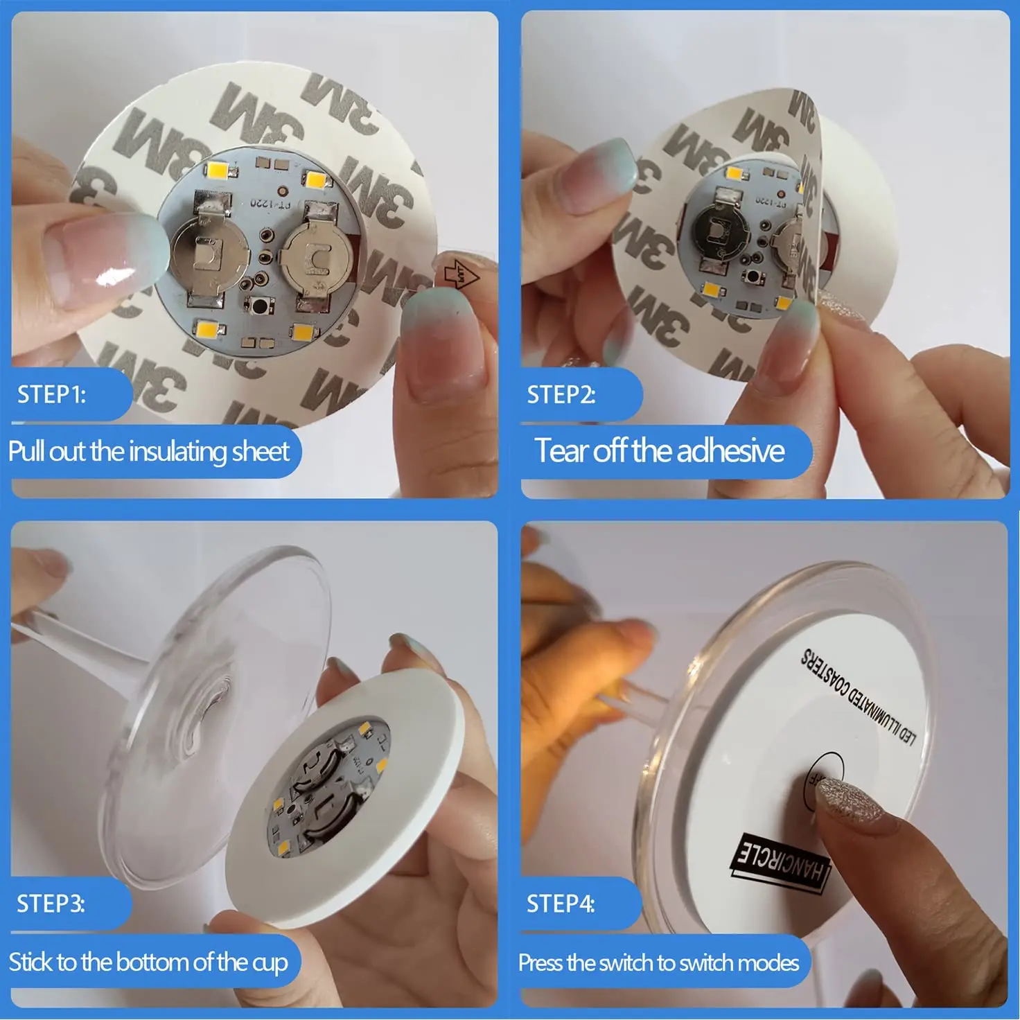 Multi Flashing Led Sticker Blinking Steady Light Led Bottle Light Led ...