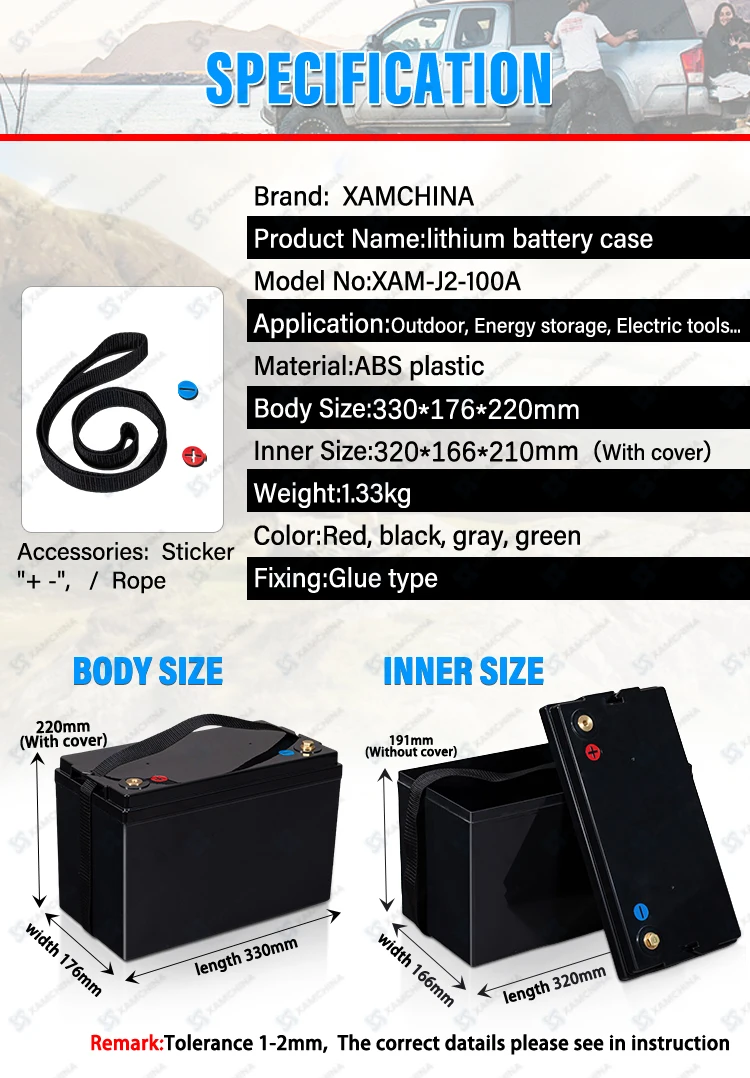 ABS Battery Box - 12V 100ah Lifepo4 for PV Energy Storage