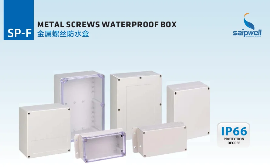 SAIPWELL Junction Box SP-F CE&ROHS Plastic Metal Screws IP65 Waterproof ...