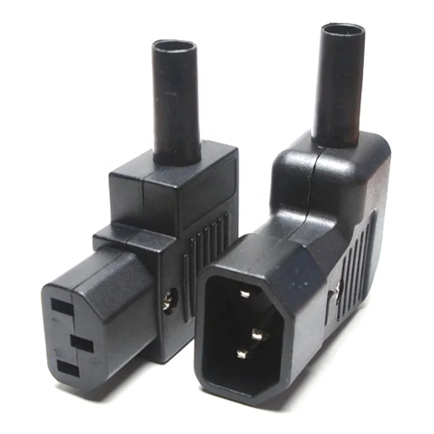 Iec320 C13 C14 Wiring Plug Connector Elbow Re-wirable Pdu Ups Power ...