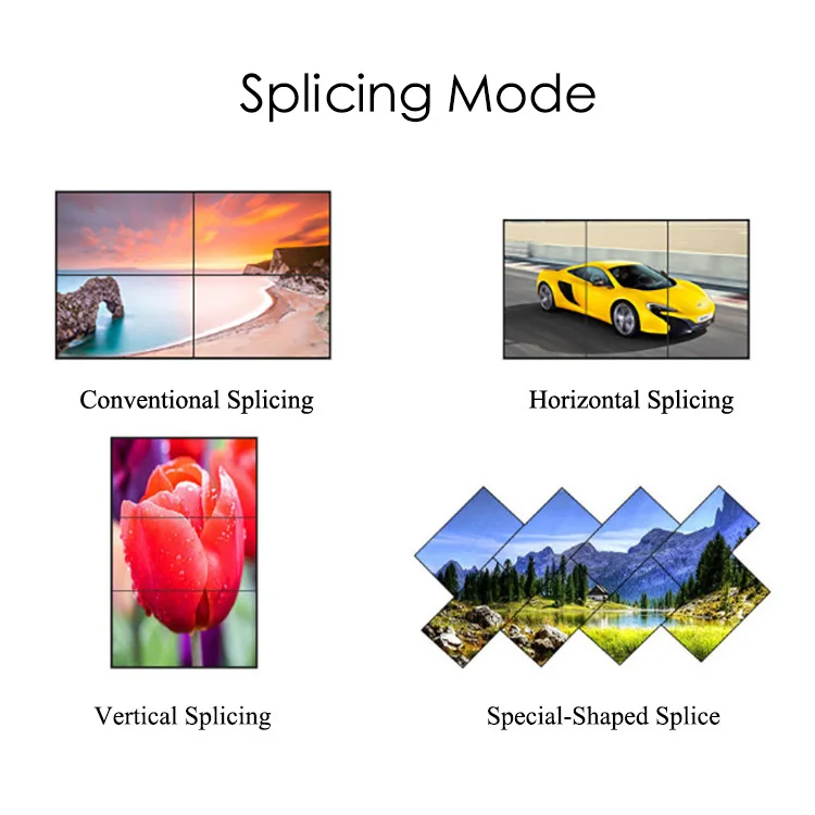 Indoor Waterproof 46 49 55 65 Inch Splicing Screen Lcd Video Wall For ...