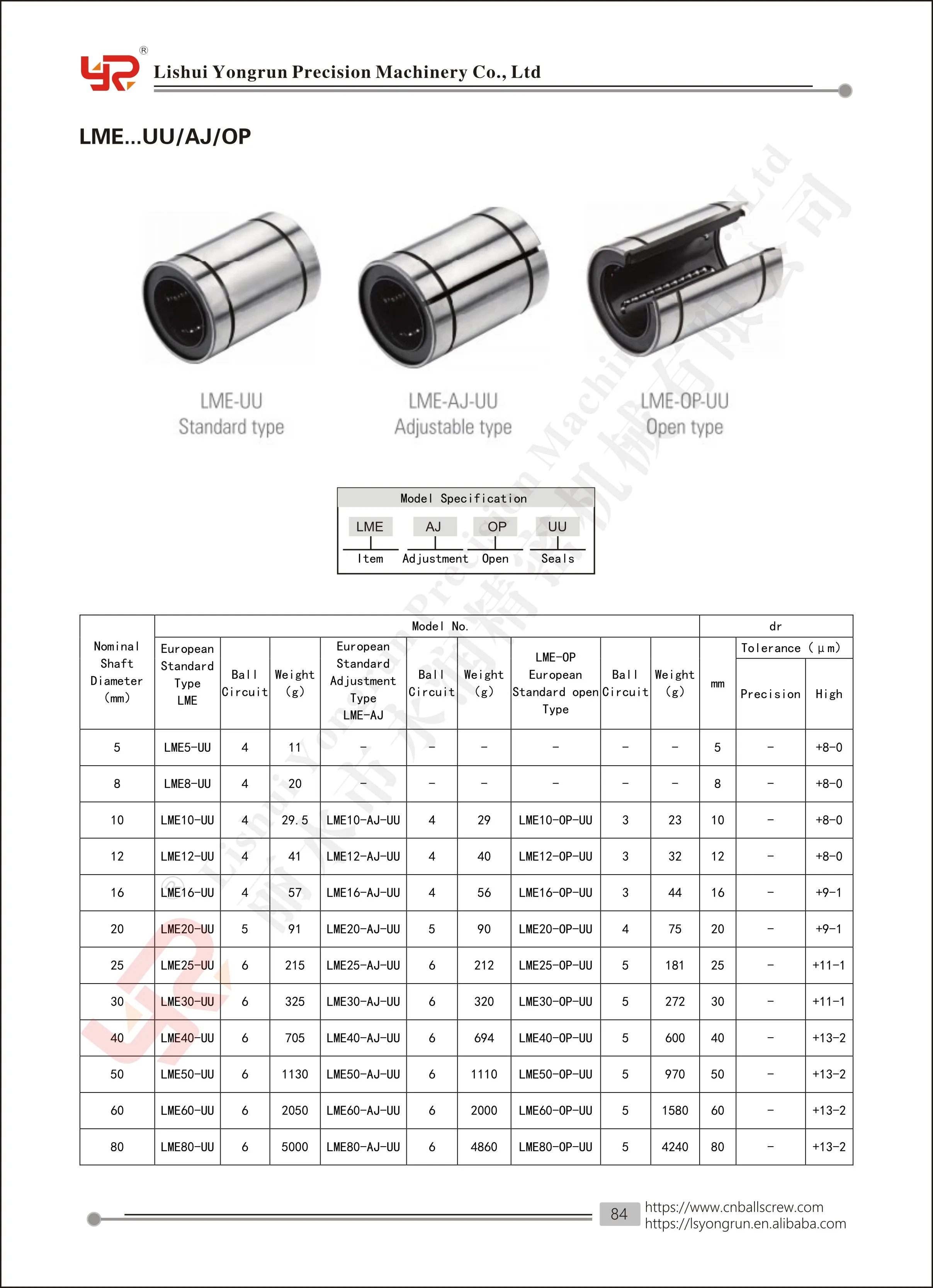 Rolamento de Guia Linear para o Eixo de Rolamento Linear 25mm LME25UU ...