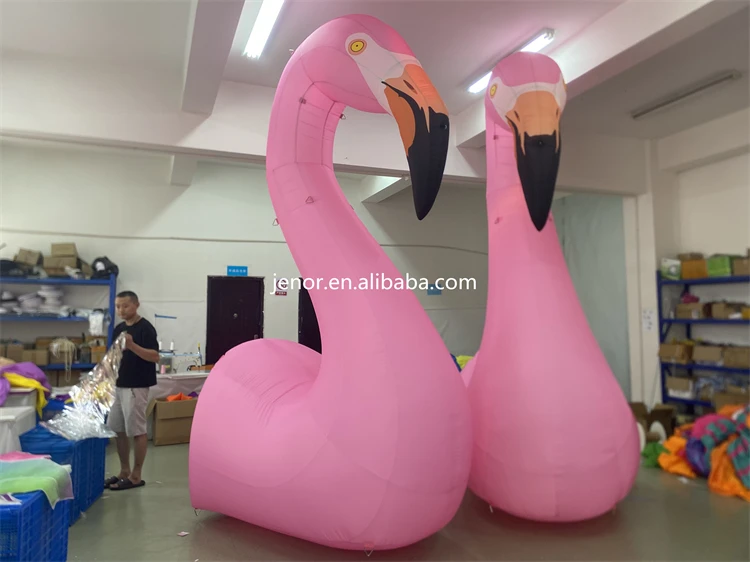 Pink Lighting Inflatable Flamingo Model For Wedding Party Decoration ...