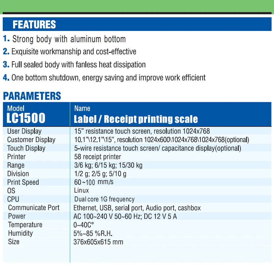 2022 Touchable Ai Label Scale For Retail Printing In Supermarket With ...