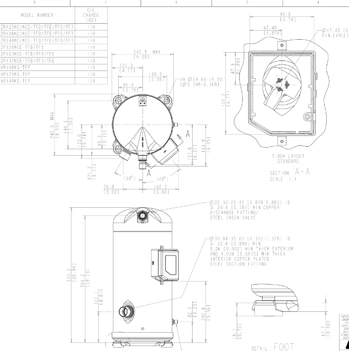 High Quality 10hp Evi Compressor Copeland Vr125ks-tfp-522 Zr125kc-tfd ...