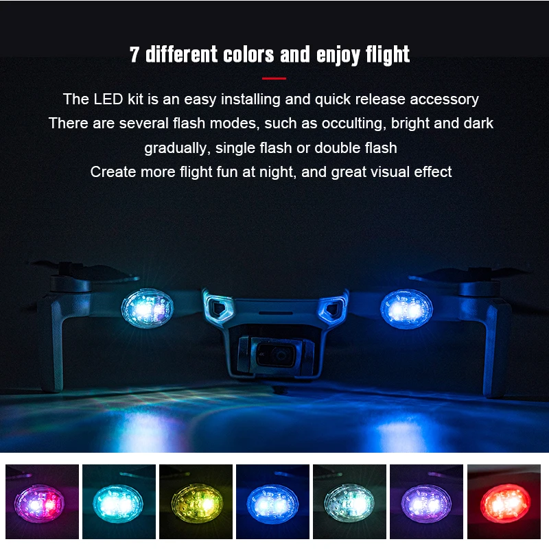 Startrc Rechargeable Colorful Flash Led Light Lamp For Dji Mavic Air 2 Drone Mini Air 2s For Dji ...