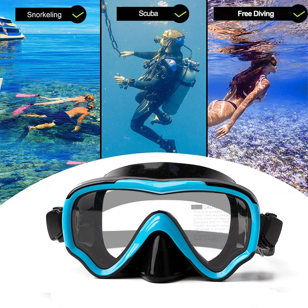 Oval Single Lens Anti-fog Panoramic Hd Snorkeling Equipment Youth Anti ...