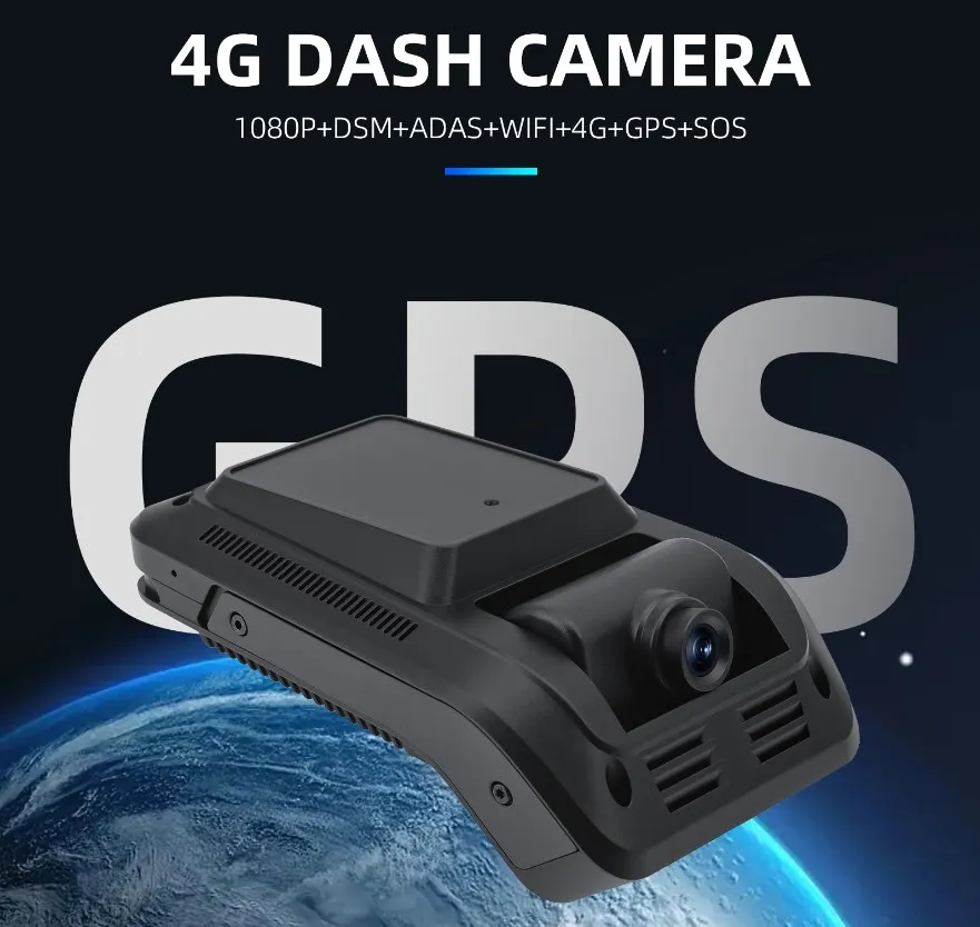 4G WIFI GPS AI ADAS DSM Alarm Fleet Dashcam Car DVR