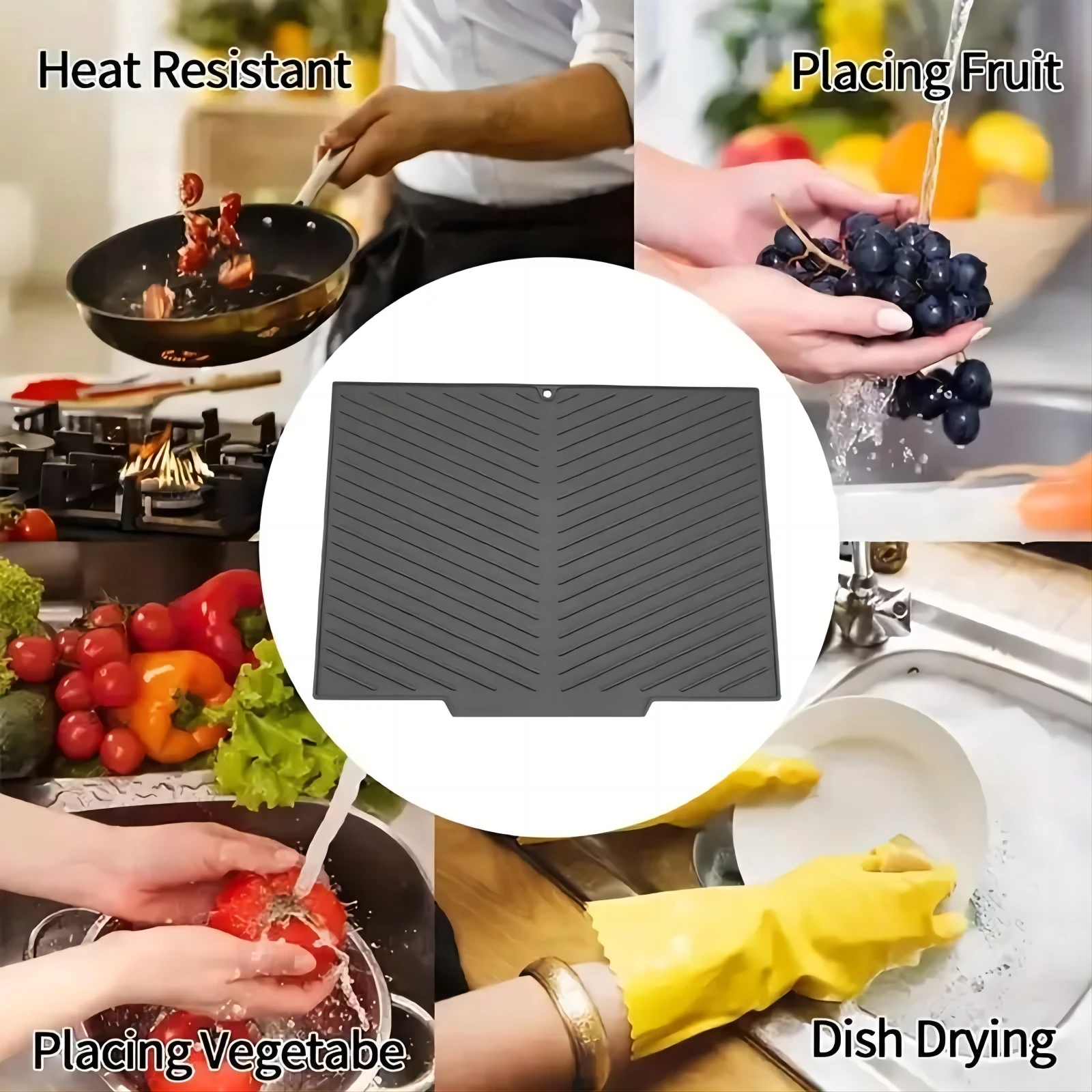 High Quality Silicone Sink Pat Silicone Dish Drying Silicone Mat Non ...