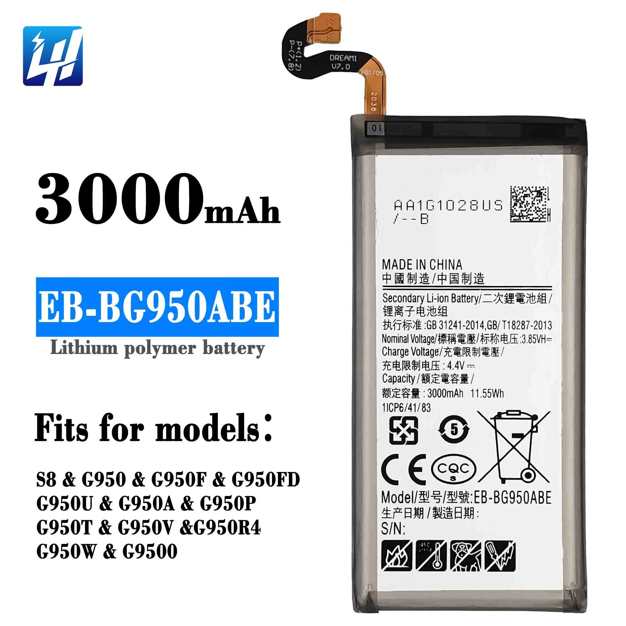 100% Original Secondary Li-ion Battery Eb-bg950abe For Sam S8 G950 ...