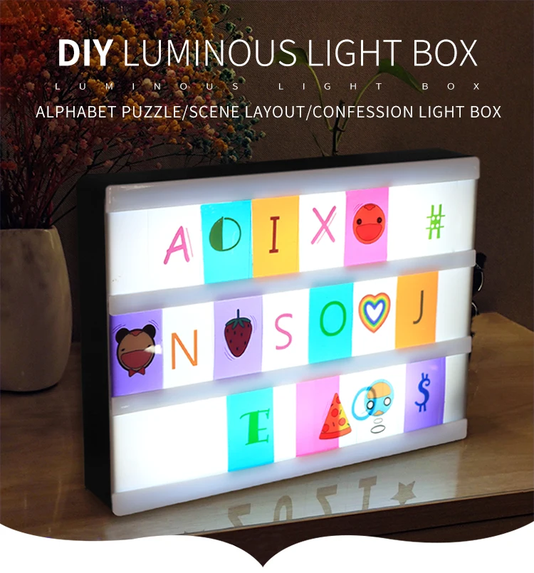 Wholesale Factory Diy Cute Free Combination Cinematic Light Box With ...