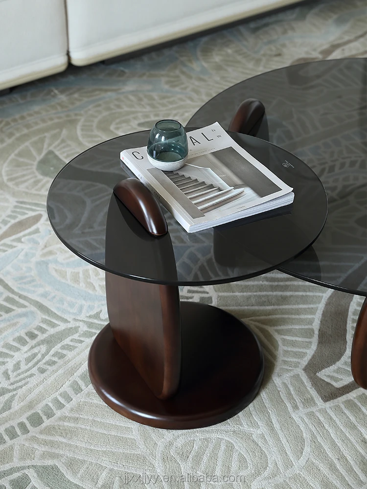 Nordic Simple Solid Wood Coffee Table French Cream Wabi-sabi Style ...