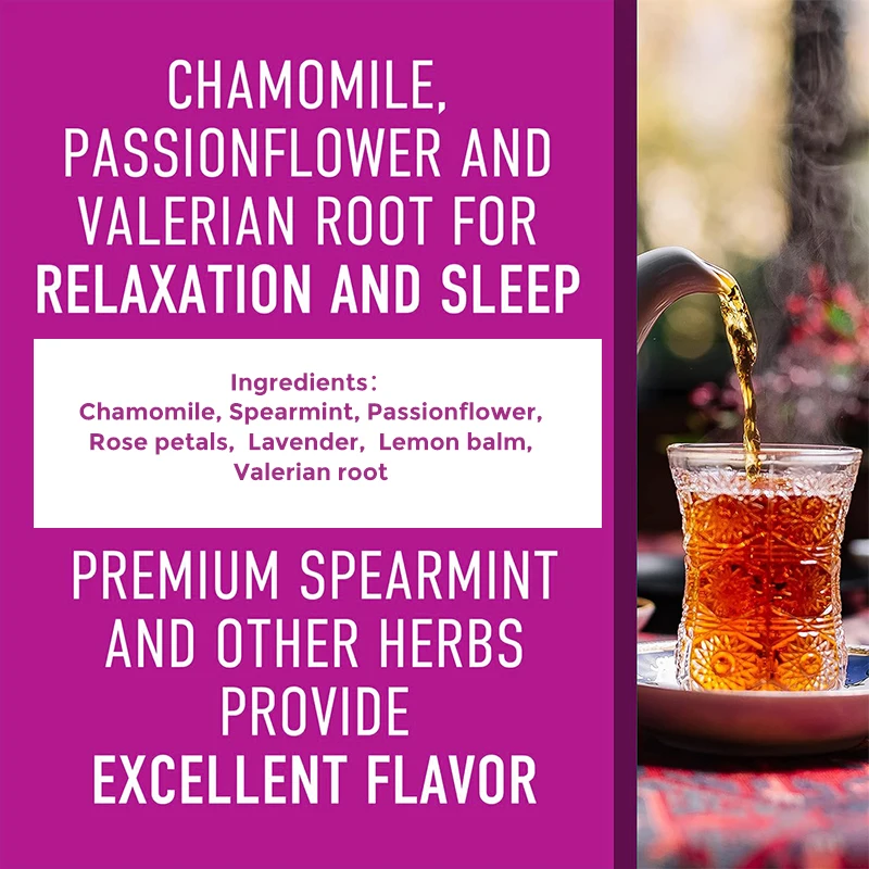 Chamomile Tea Calming Herbal Sleep Tea with Passion Flower