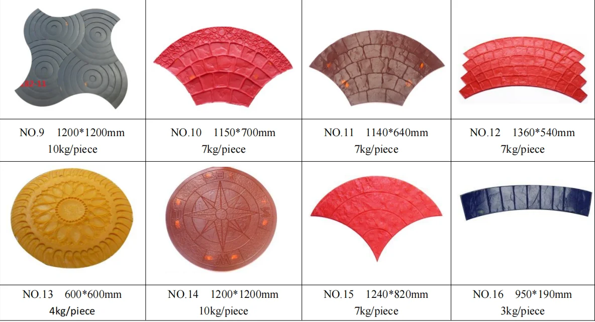 Polyurethane Concrete Stamp Molds Decorative Stamping Patterns Concrete ...