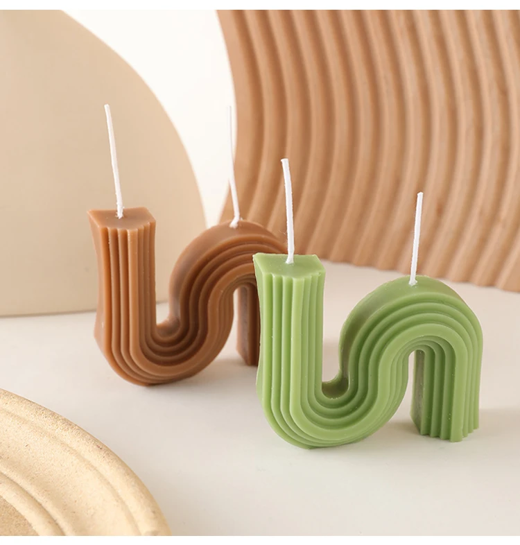 Wholesale Geometric S Shaped Scented Soy Wax Candles For Wedding Spa ...