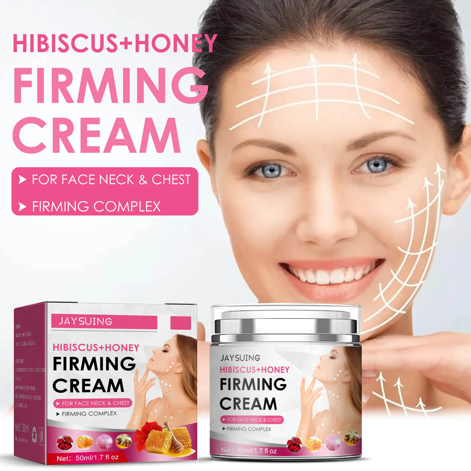 Jaysuing Hibiscus Honey Tightening Cream Lifting Skin Nourishing ...