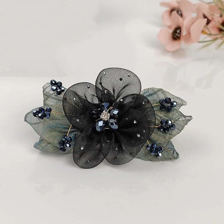 Elegant Flower Spring Clip - Luxury Hairpin for Girls