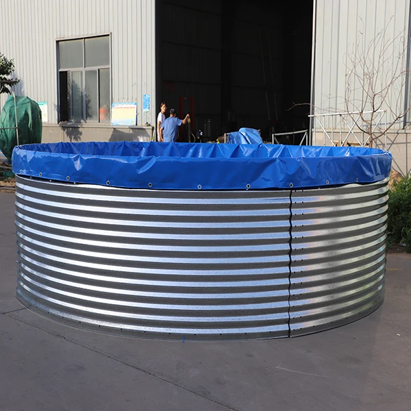 Corrugated Galvanized Steel Circular Pvc Tarpaulin Aquaculture Fish ...