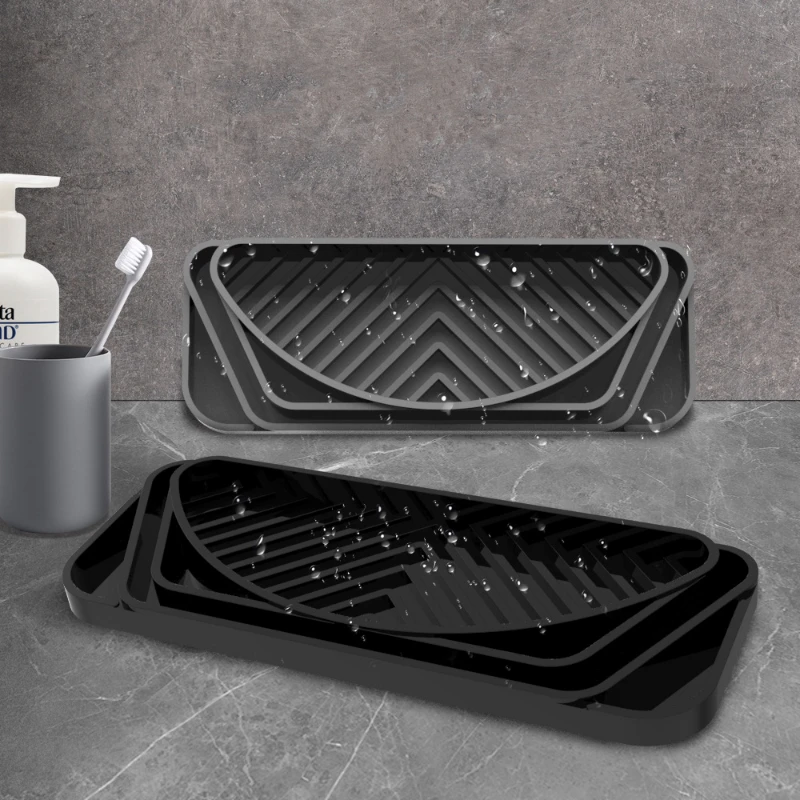 Classic Style Silicone Water Dispenser Drain Mat - Durable & Easy to Clean