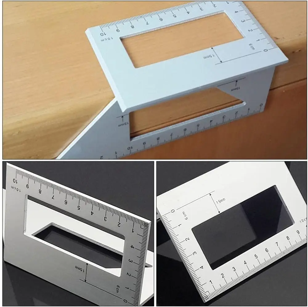 Aluminum Alloy Saddle Layout Square Gauge 45/90 Degree Angle T Ruler 3d ...