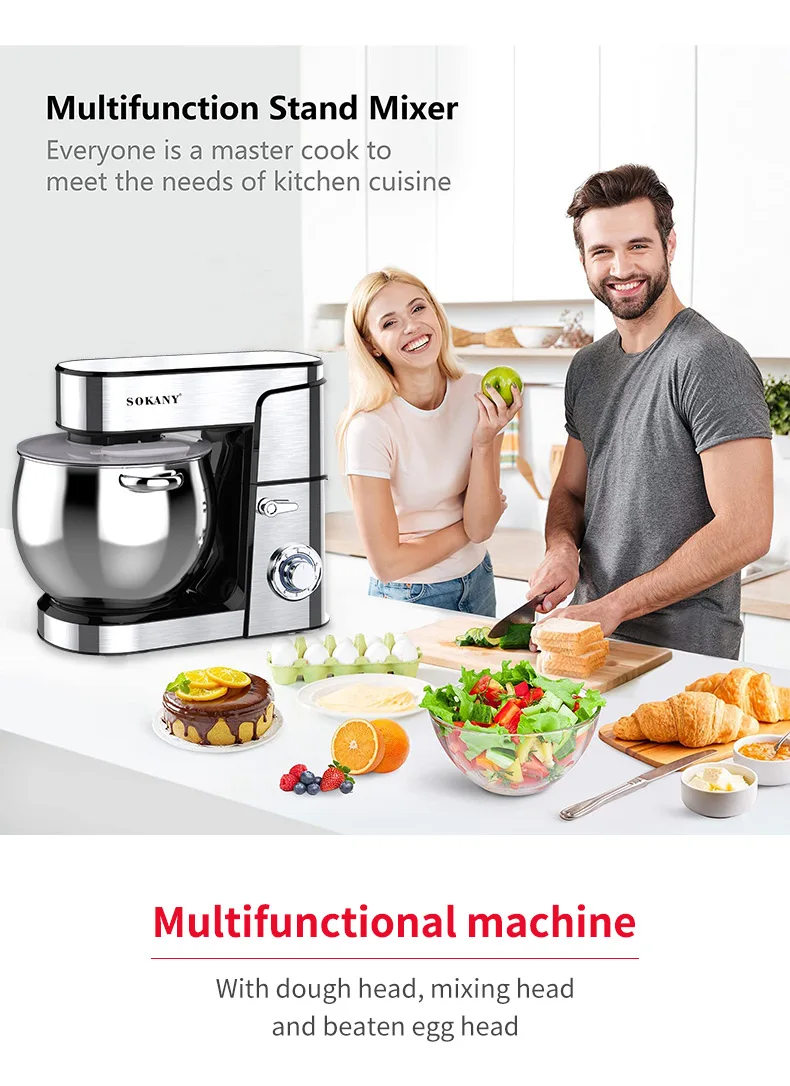 Sokany624dough Kneading Machine Food Mixer Mini Stand Mixer Food Processor 13 Litres - Buy Dough ...
