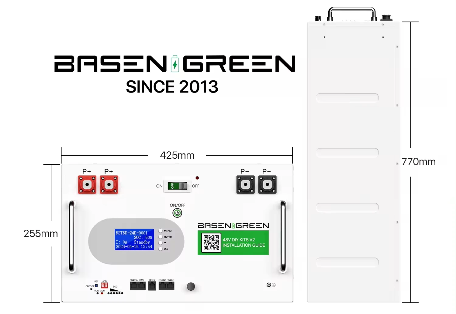 BASEN Emily-Salvo Italy 51.2V LiFePO4 Battery Pack 280-314Ah for Home ...