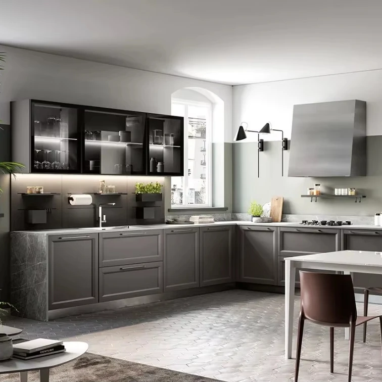 Acrylic Unique Inbuilt Modular Luxury Modern Designs Unit Set Kitchen ...