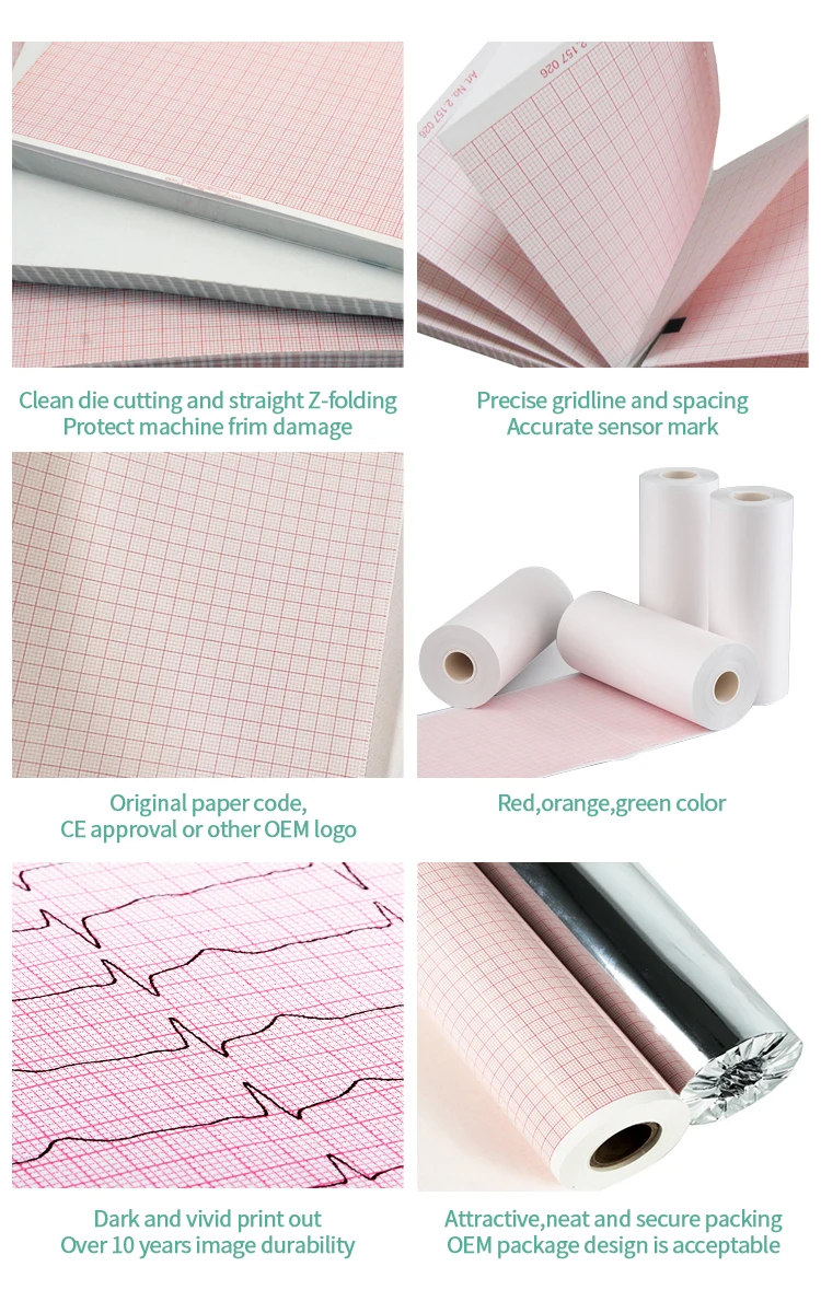 Thermal Ecg Medical Paper Rolls Hospital Medical Recording Paper 58g ...