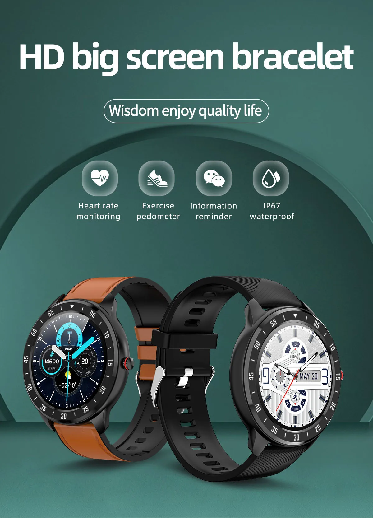 Best Popular Goodix Gr5515 Chip Smartwatch Heart Rate Monitor Multiple ...