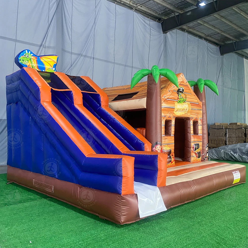 PVC Pirate Nuggets Theme Inflatable Bouncer Sturdy Castle Combo for ...