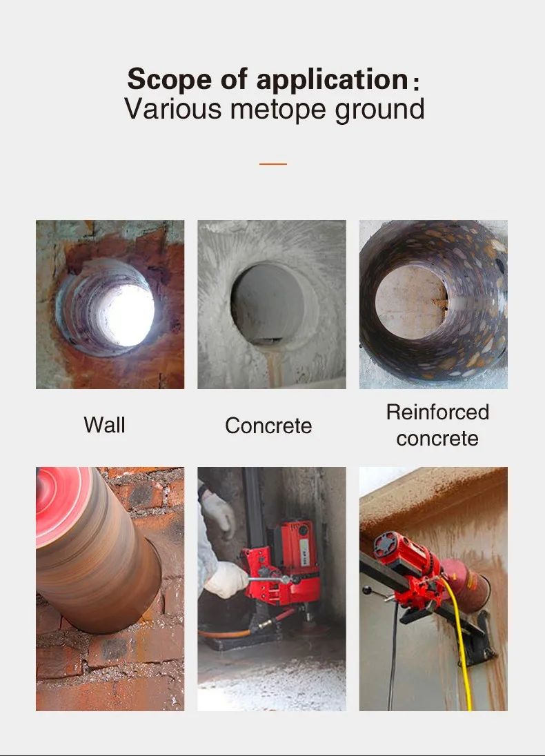 Pavement Coring Drilling Machine Concrete Horizontal Borehole Core ...