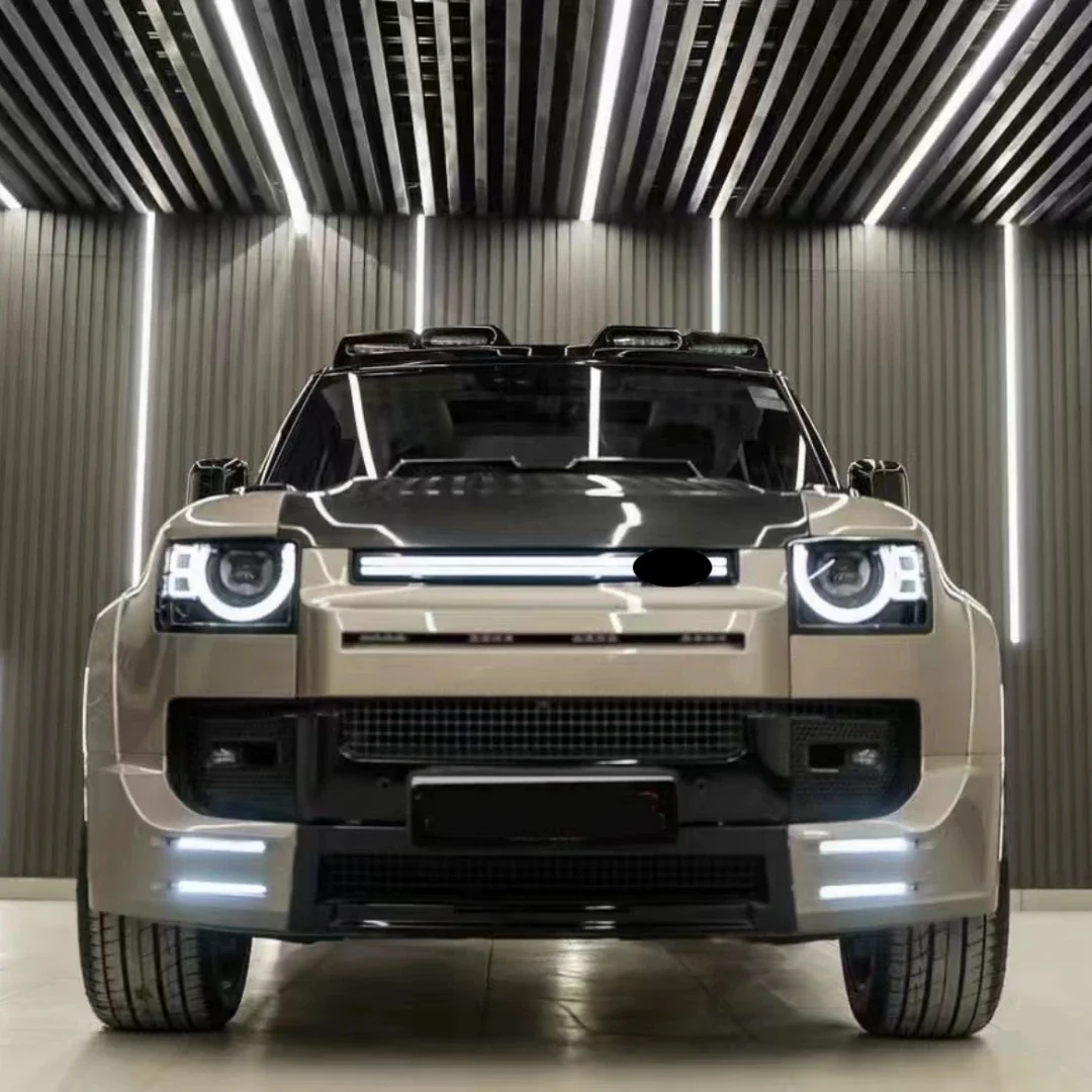 For Land Rover Defender Modified Front Rear Bumper Grill Mask Eyebrow ...