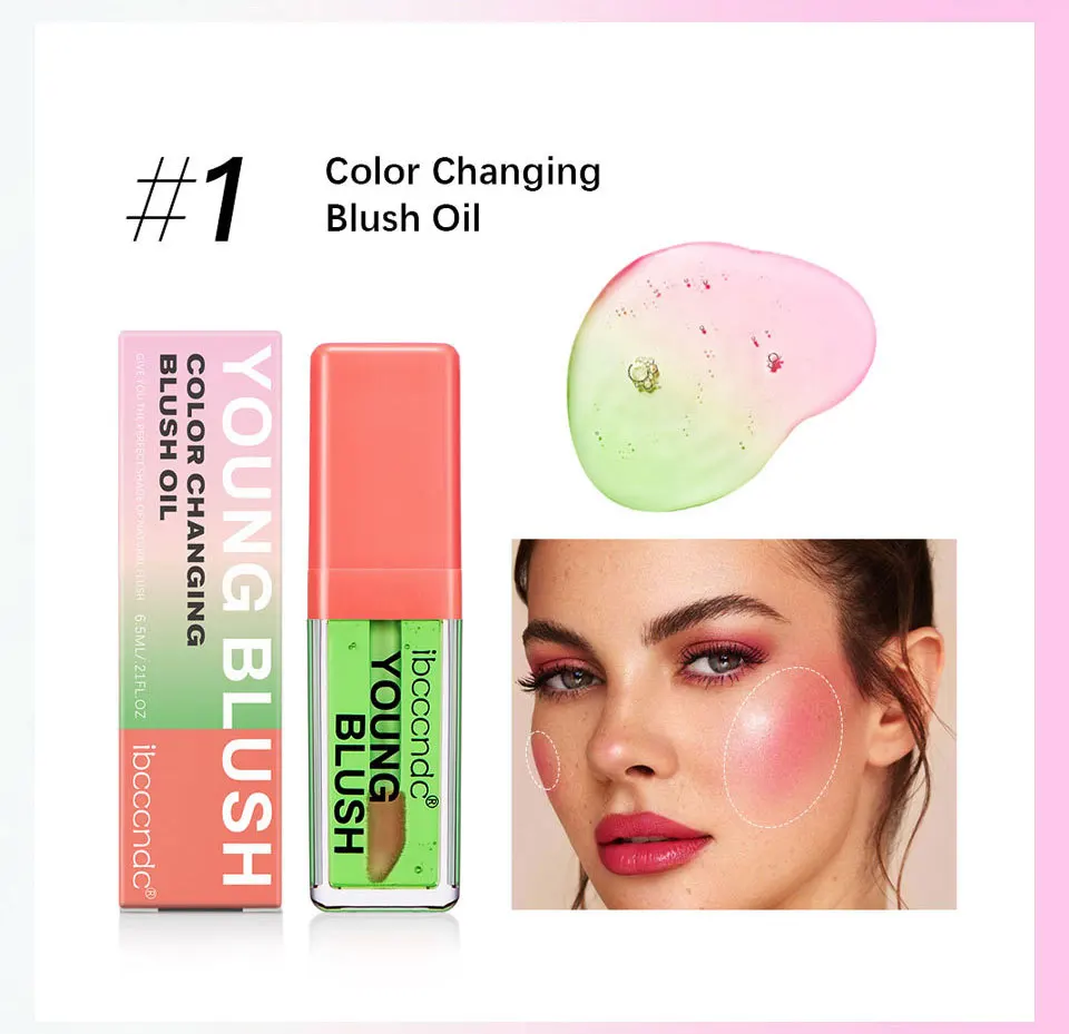 Ibcccndc Color Changing Blush Oil - Moisturizing & Pigmented