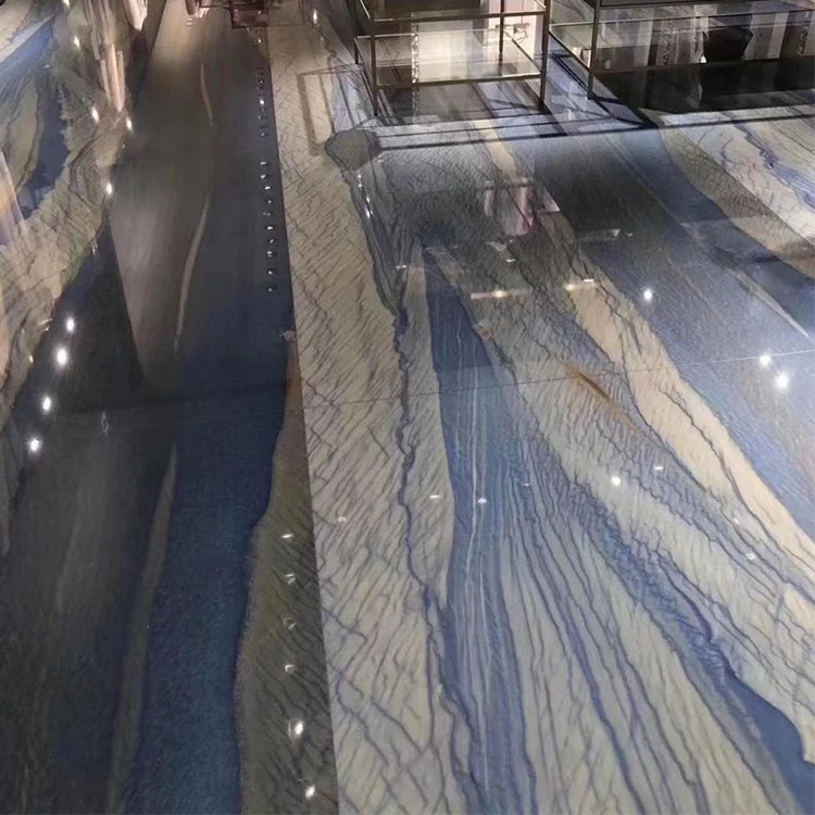 Luxurious Blue Granite Slabs Natural Blue Azul Macaubas Quartzite Slab ...