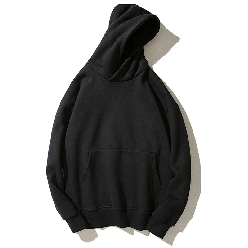 Custom Logo No Drawstring Plain Heavyweight Hoodie
