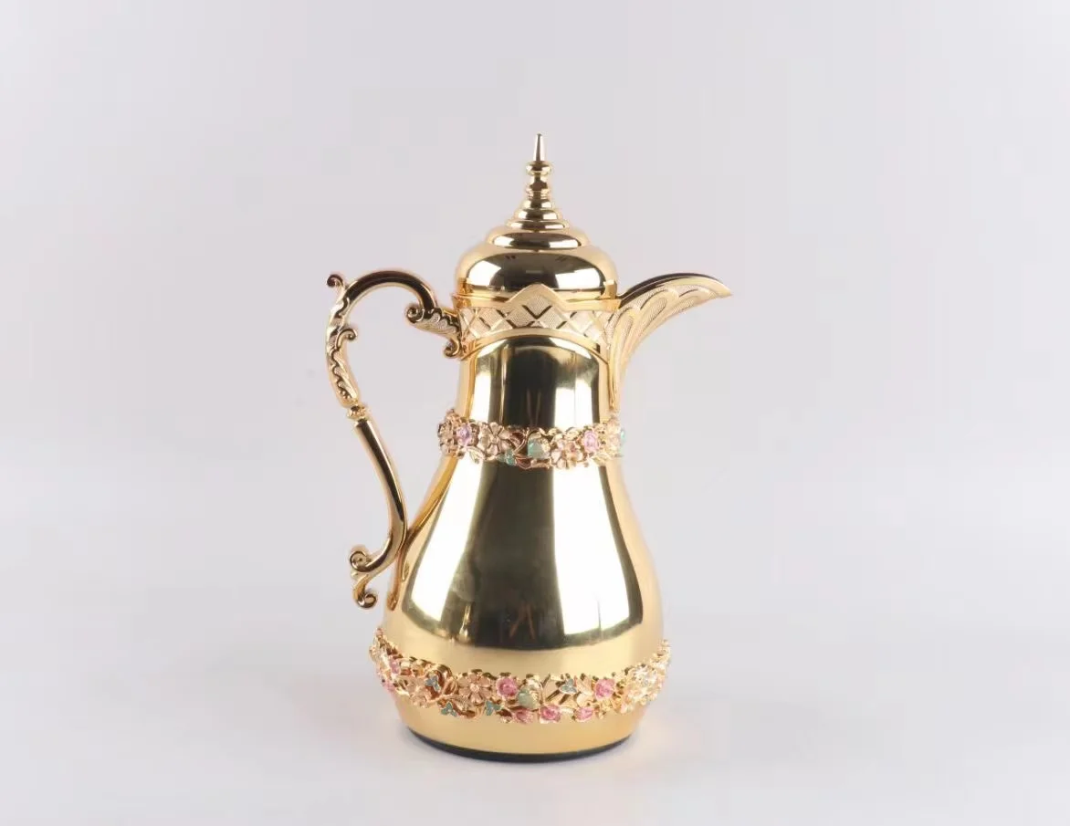 Classic Luxury Home Party 1l Arabic Coffee Dallah And Tea Flask Leather ...