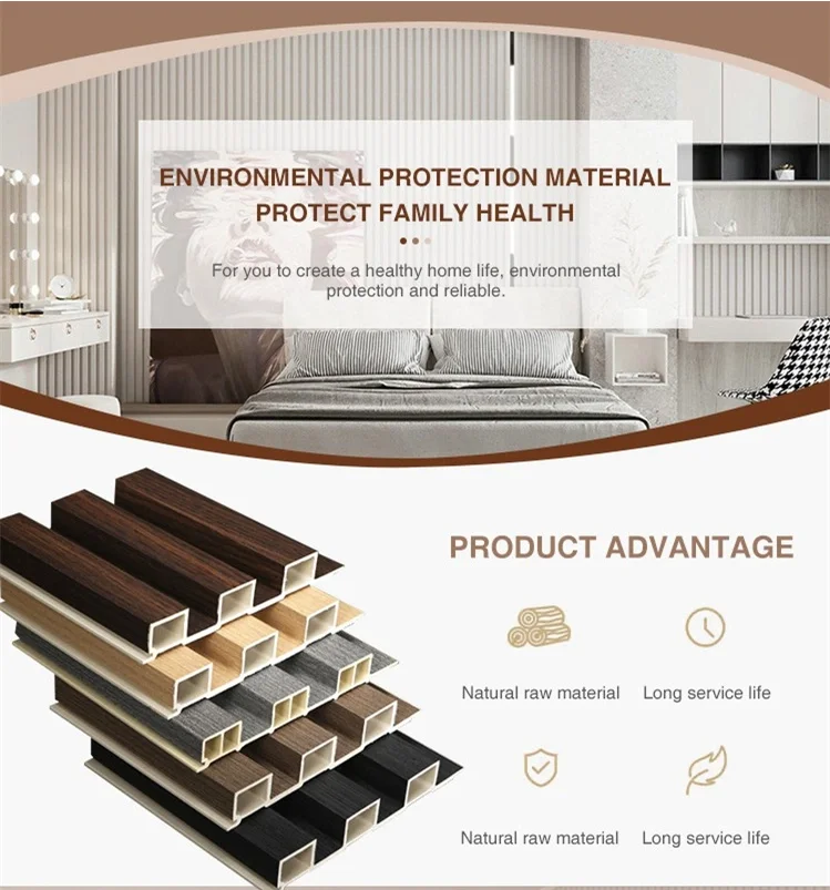 Home Interior Wpc Fluted Wall Panels Decorative Panel Pared Wpc 3d ...