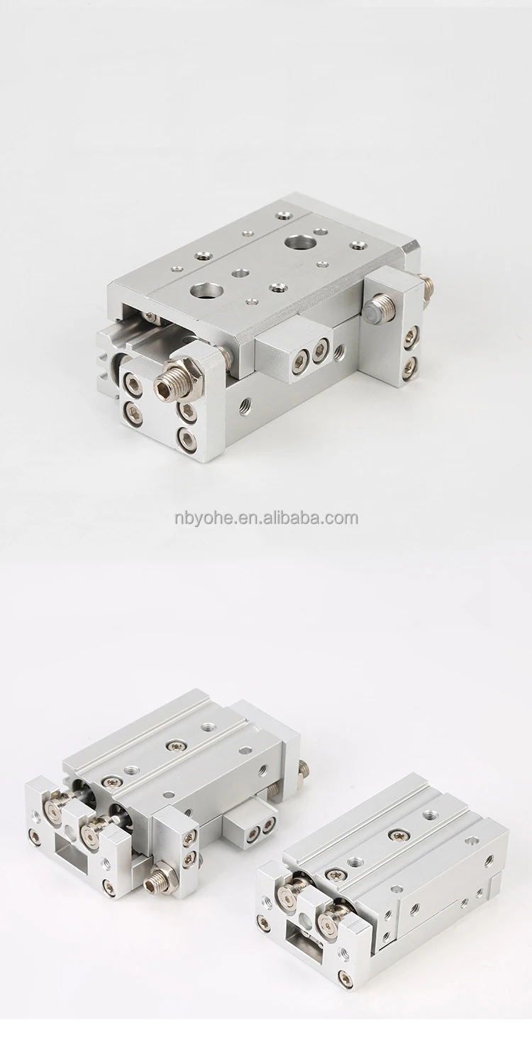 Pneumatic HLS Linear Slide Table Cylinder with Guide Rail