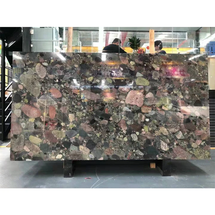 Alibaba.com: Wholesale Natural River Rock Fossil Stone Slab Brazilian ...