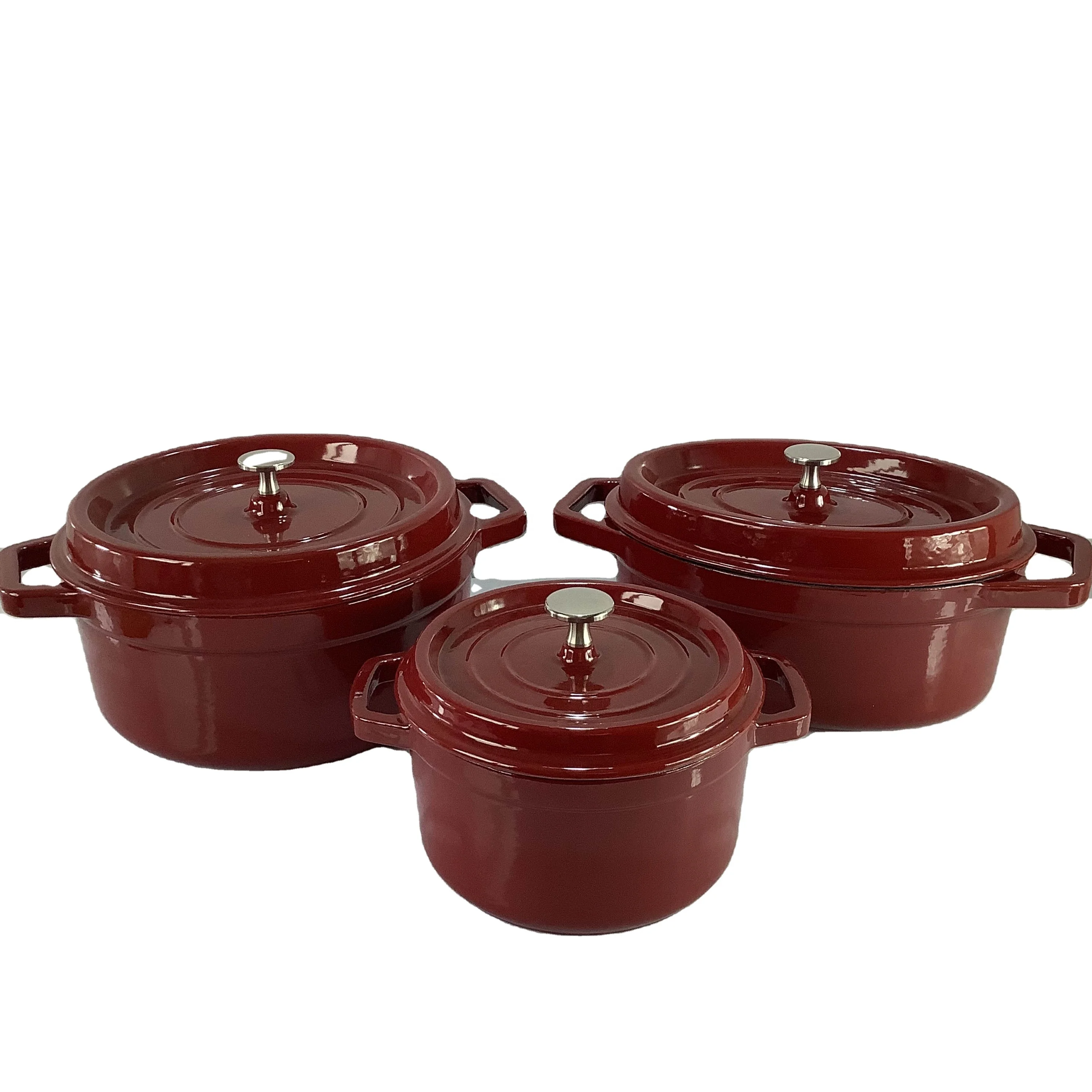 cast iron red enamel cookware set| Alibaba.com