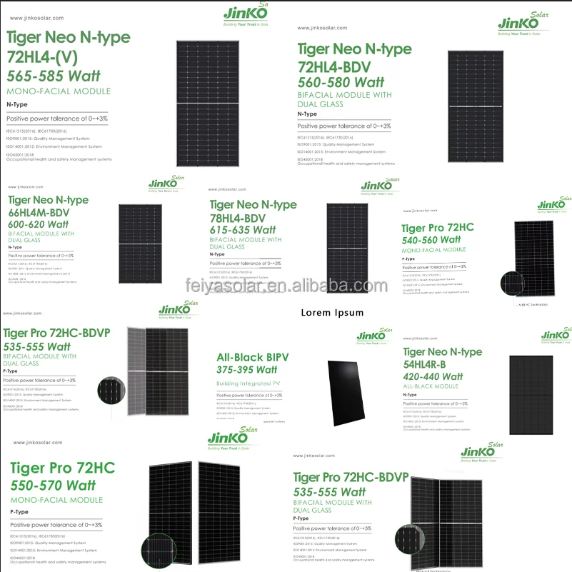 Jinko Tiger Neo N-type Solar Panel 560w Tiger Pro Solar Eu Warehouse ...