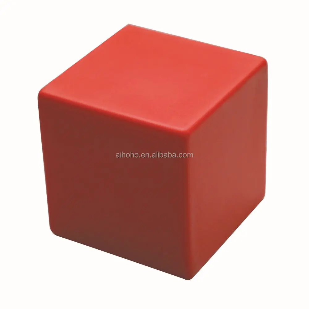 Custom Logo Foam Stress Ball Cube - 65mm Promotional Gift OEM