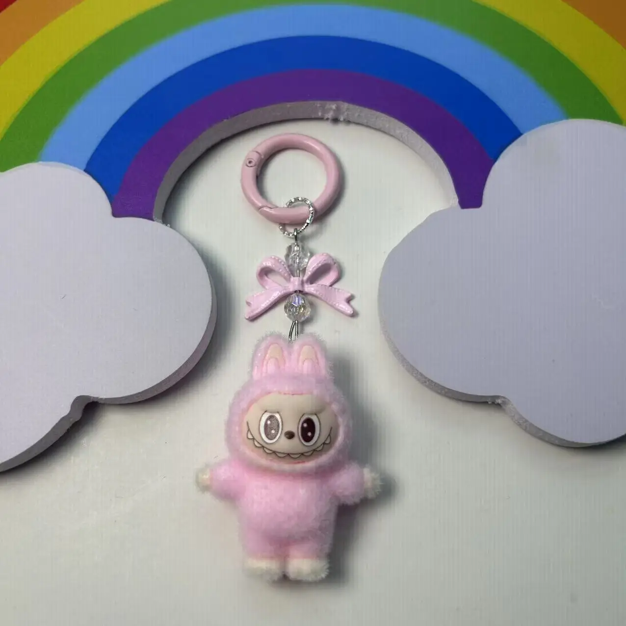 Cute Mini Monsters 3D Keychain Kawaii Labub-u Collection Small Cartoon ...