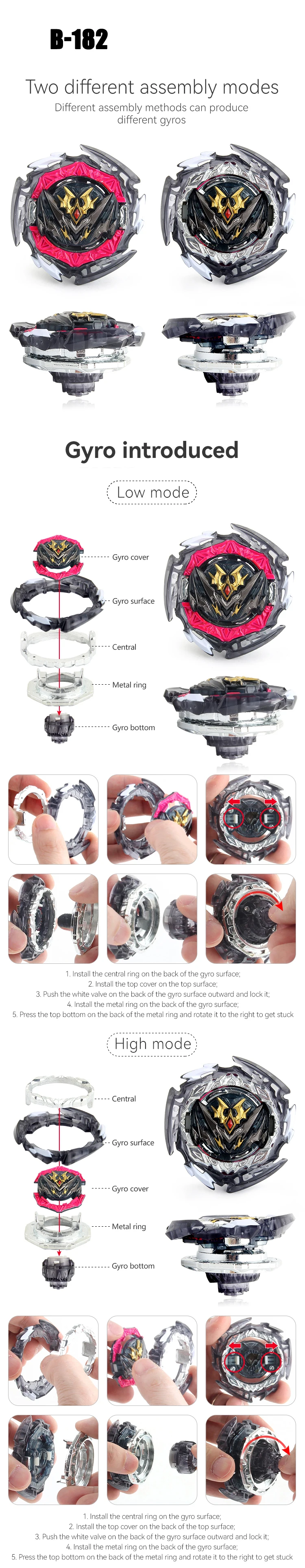 Spinning Top Beyblades Original Metal Battle Beyblades Burst Set ...