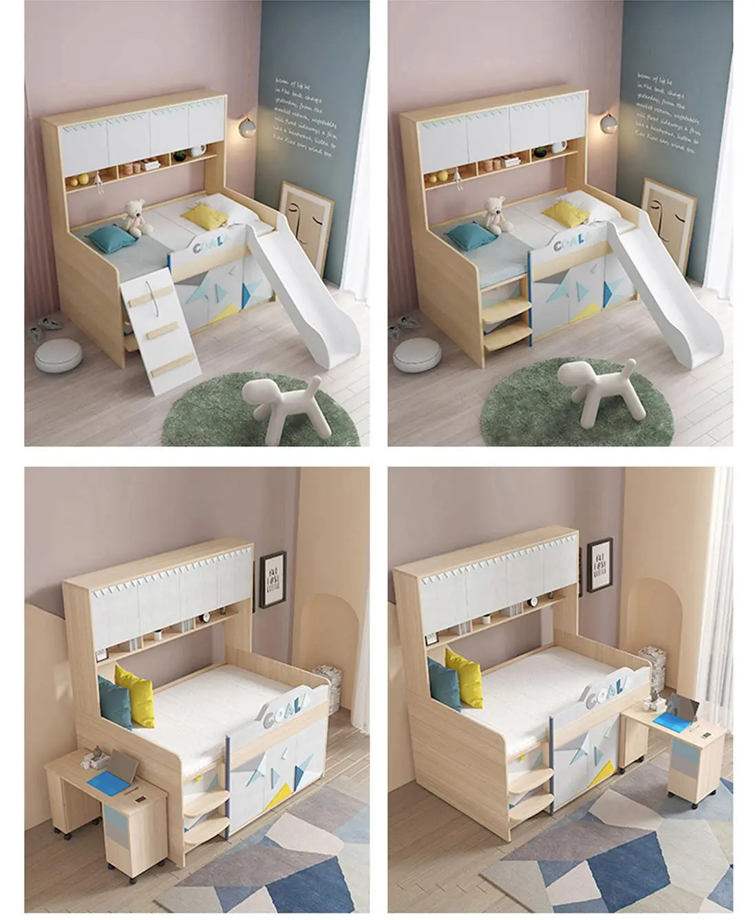 Modern Various Combinations Mdf Child Children Kids Bunk Beds Furniture ...