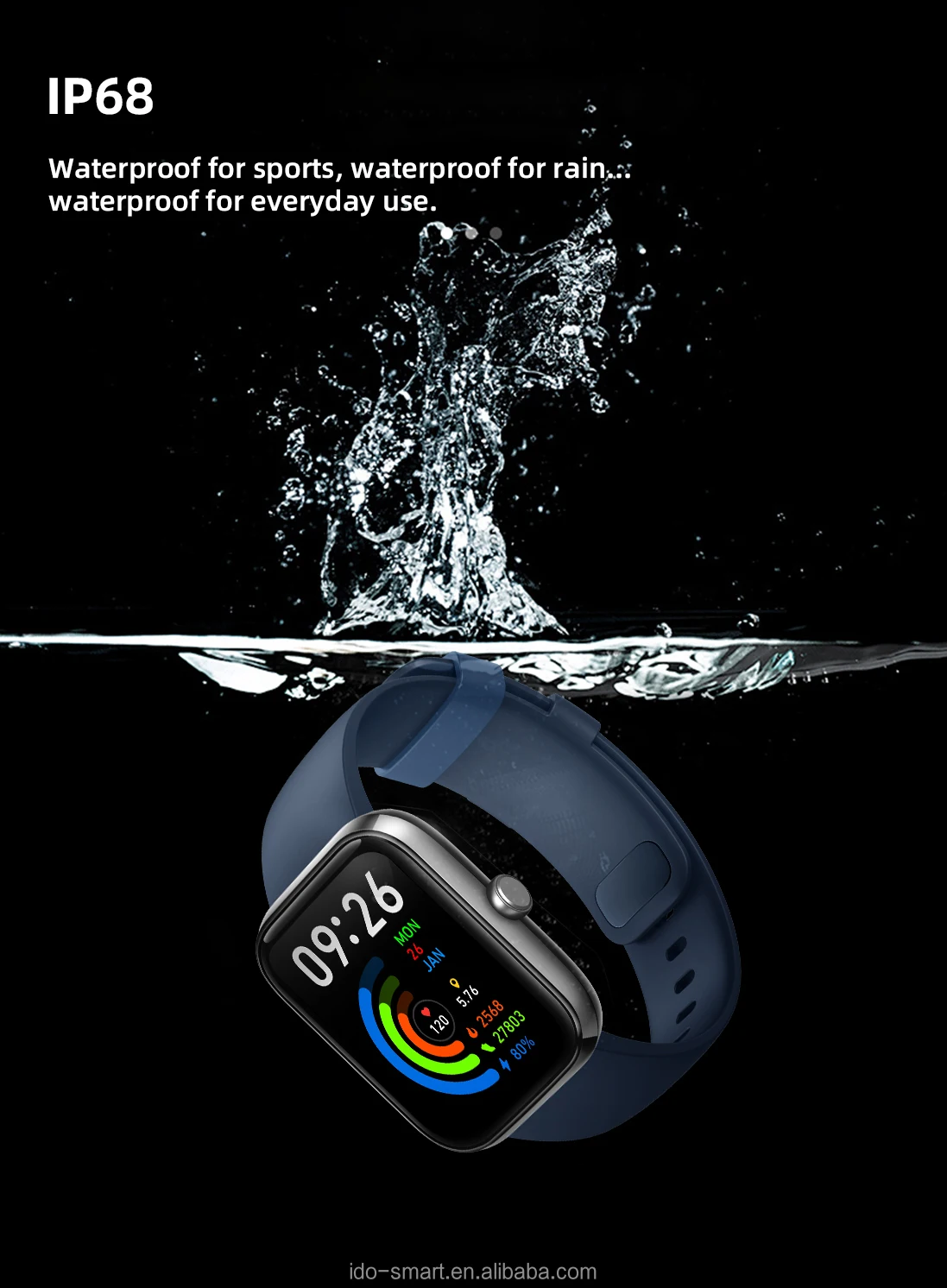 Newest Fashion Touch Screen IDW25 Smart Watch - Heart Rate Monitor ...